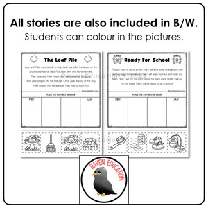 Fall Sequencing Stories (reading Comprehension) File Folder or Cut and ...