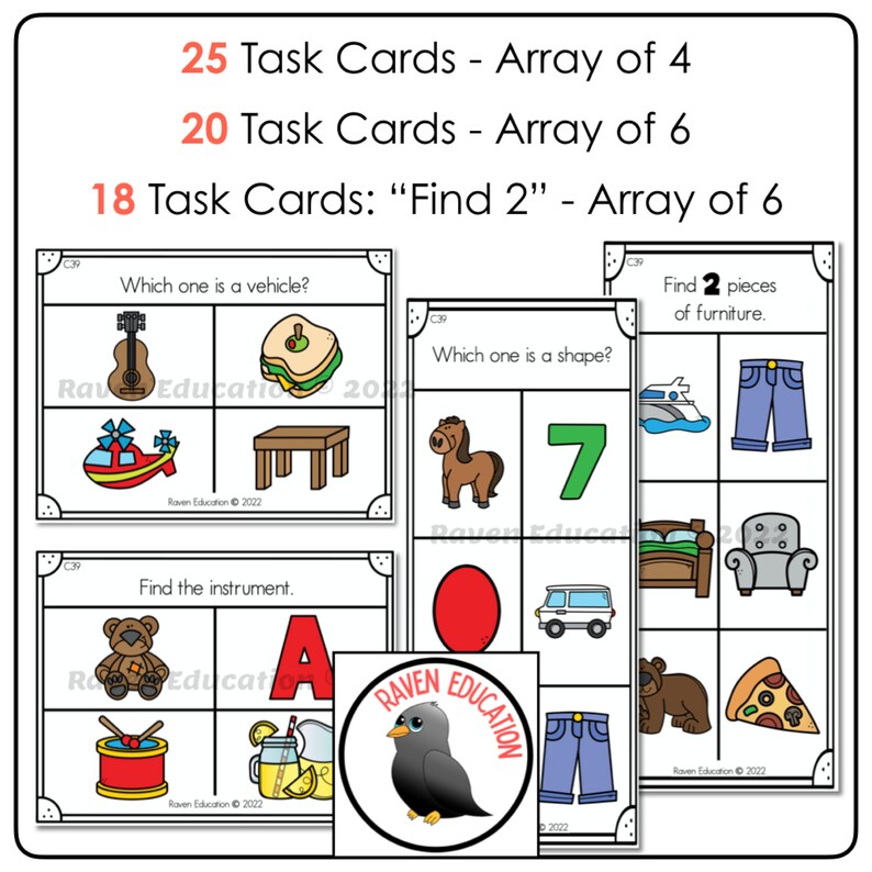 Select by Class / Category Task Cards (aligned With ABLLS-R C39) - Etsy