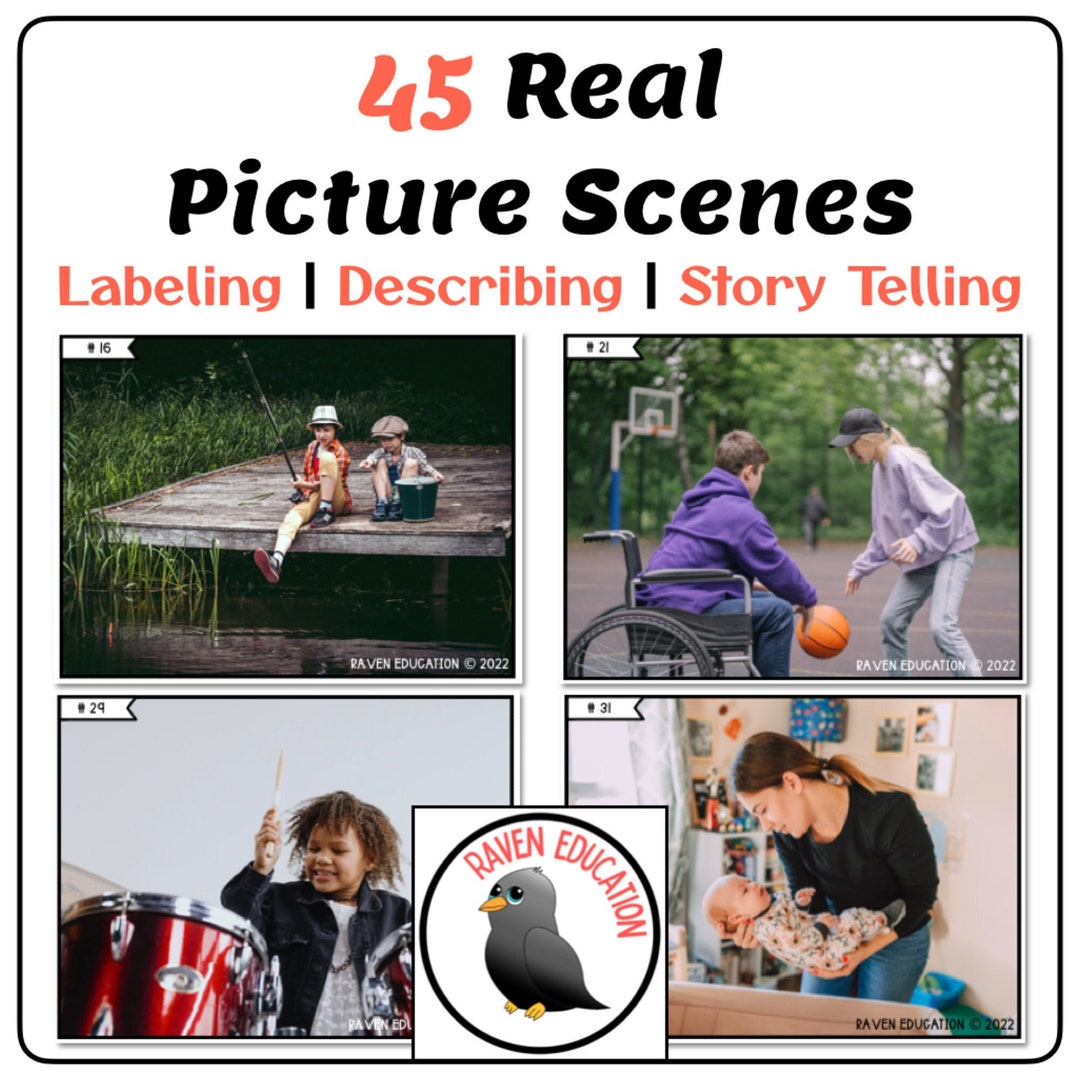 45 Real Picture Scenes (labeling, Describing, Story Telling, Creative ...
