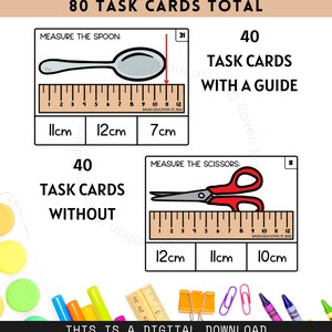 Centimeter Measurement Task Cards - Special Education (digital Download ...