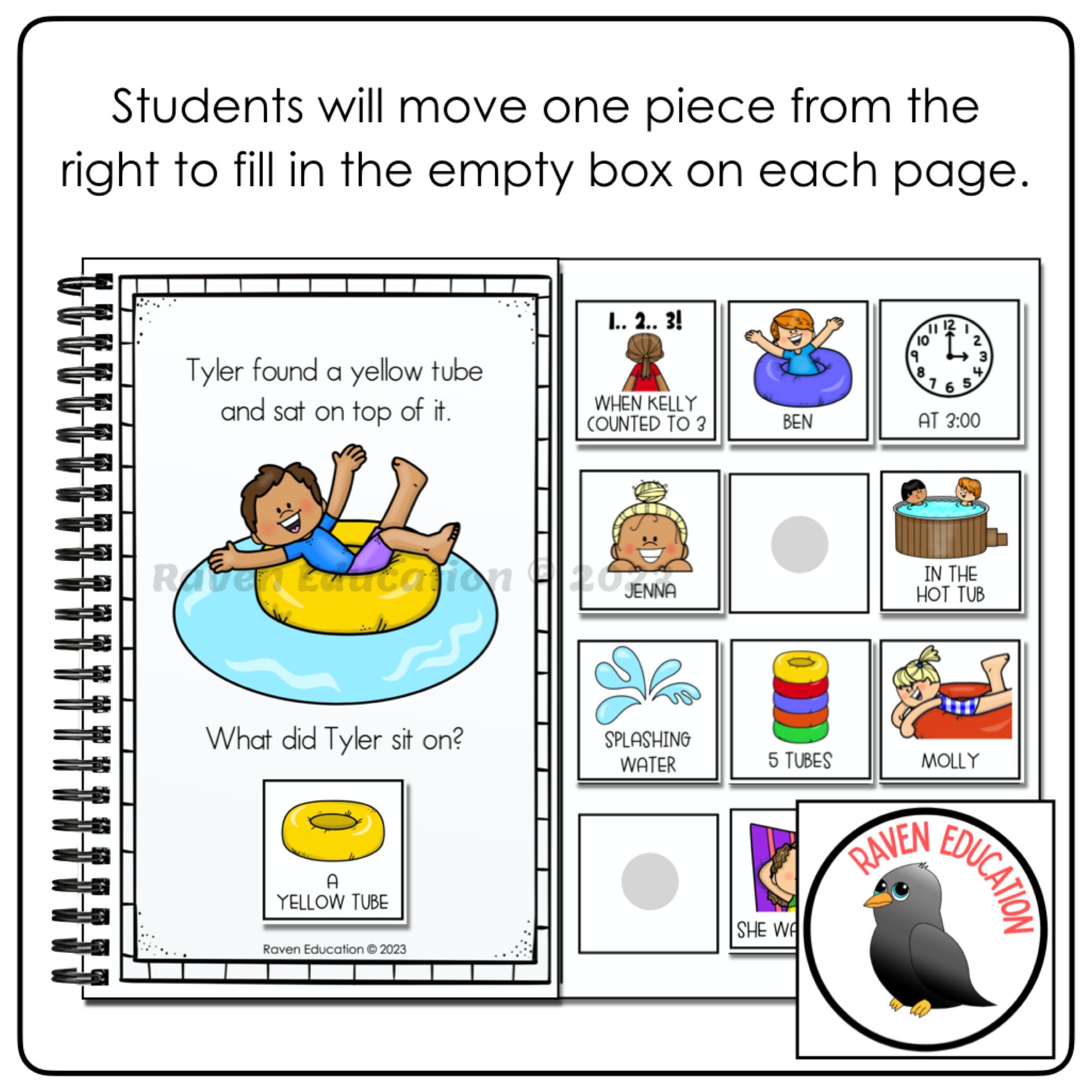 Fun at the Pool: an Interactive Book (answering Wh-questions - Who ...