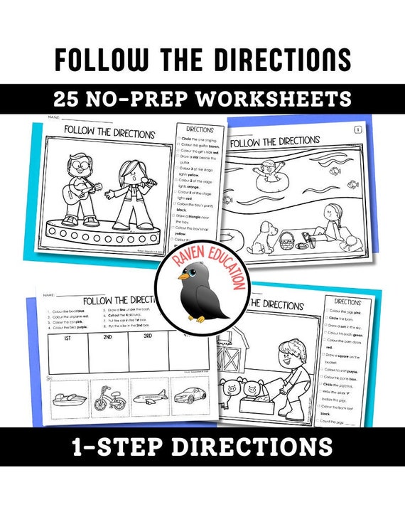 Following Directions Activity For Kids
