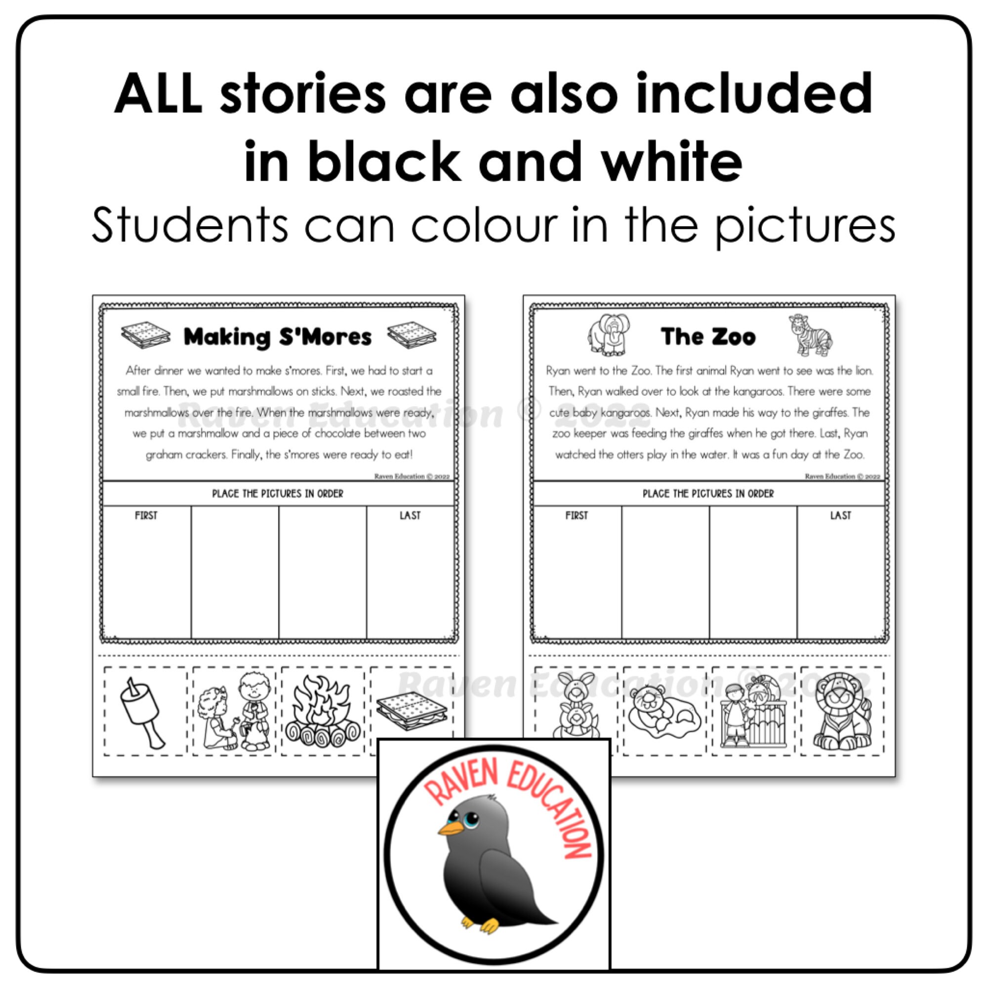 Summer Sequencing Stories (reading Comprehension / Order of Events) - Etsy