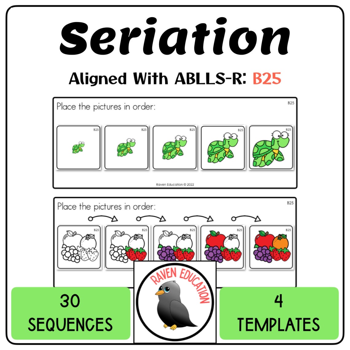 Seriation (order by Size / Quantity / Shade of Colour / Order ...
