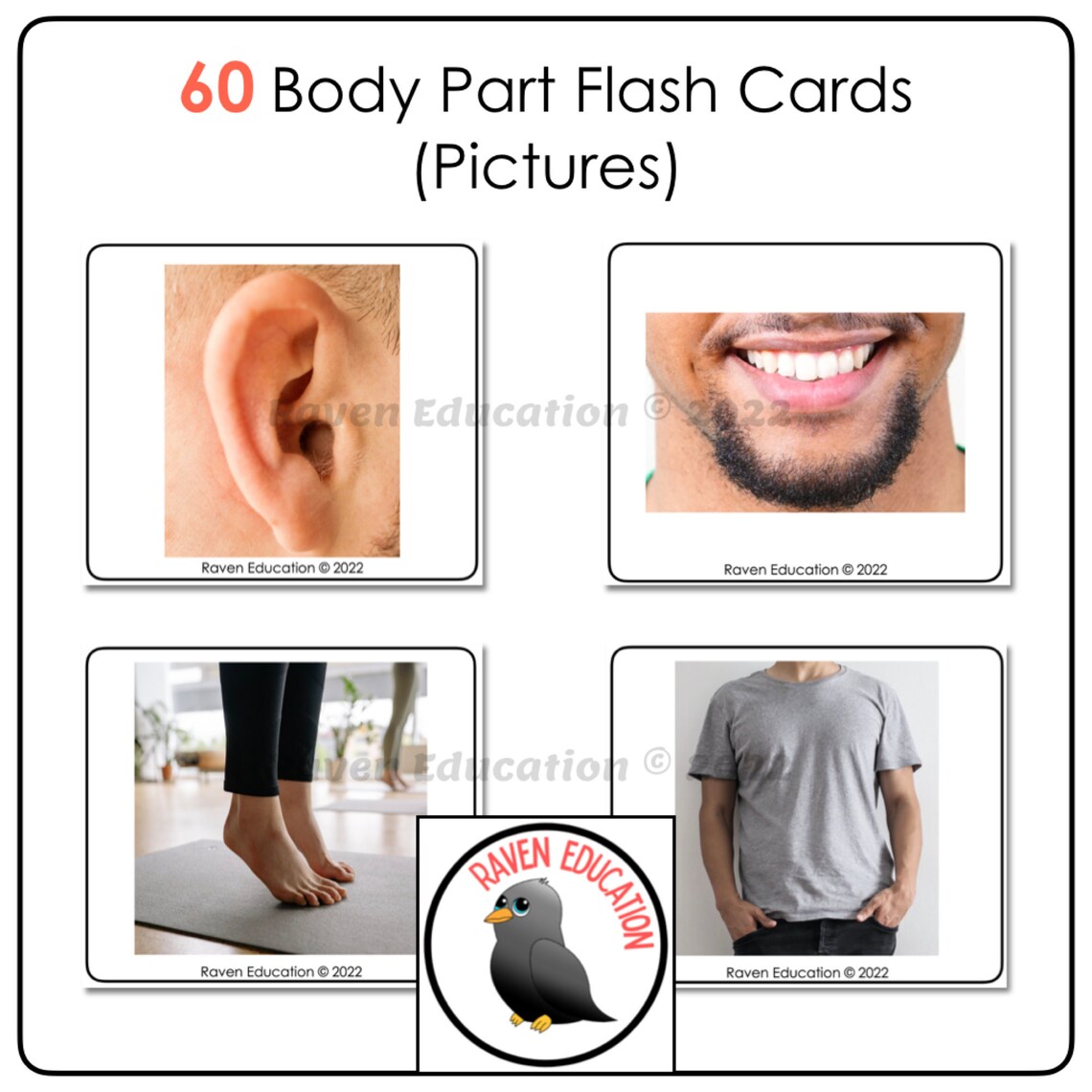 Body Parts Flash Cards Labels aligned With ABLLS-R C21 G5 - Etsy