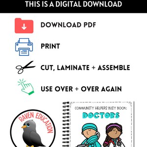 Community Helper Busy Book: Doctors (matching, Counting, Letters ...