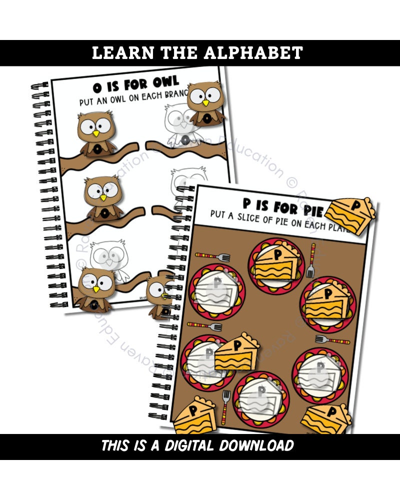 Errorless Alphabet Book 26 Matching Activities interactive Independent ...