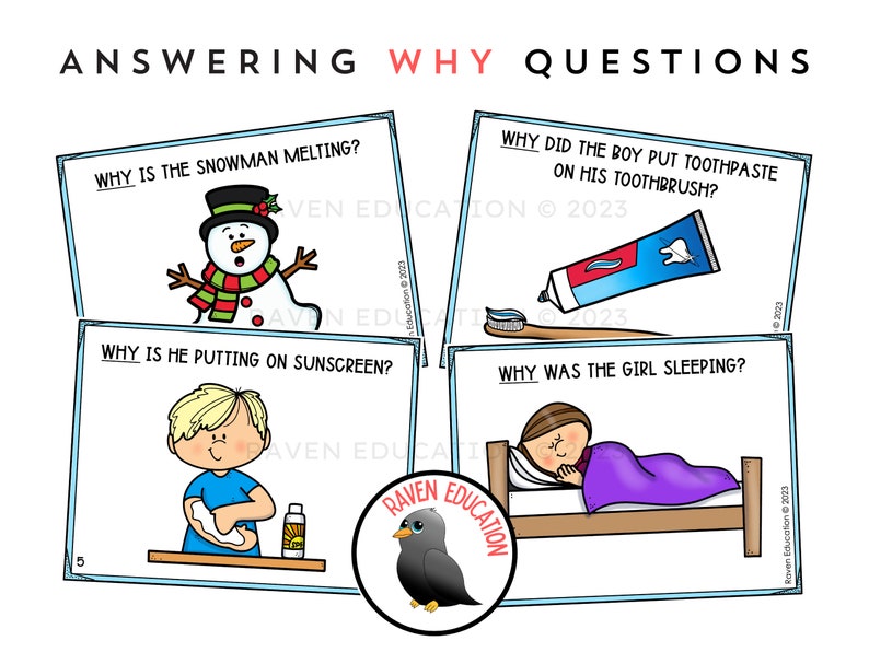 Answering WHY Questions - Question Cards, Answer Cards, Worksheets ...