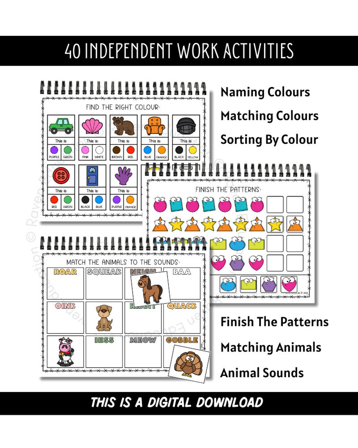 My Interactive Activity Binder Special Education Busy Book Adapted Book ...