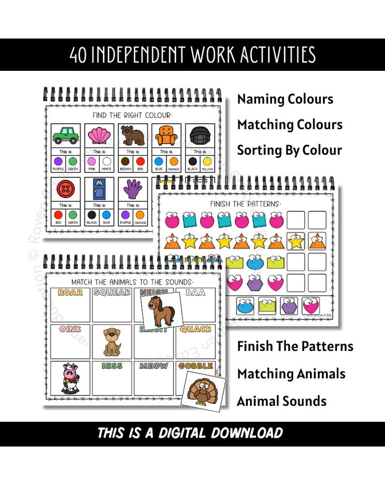 My Interactive Activity Binder | Special Education | Busy Book ...