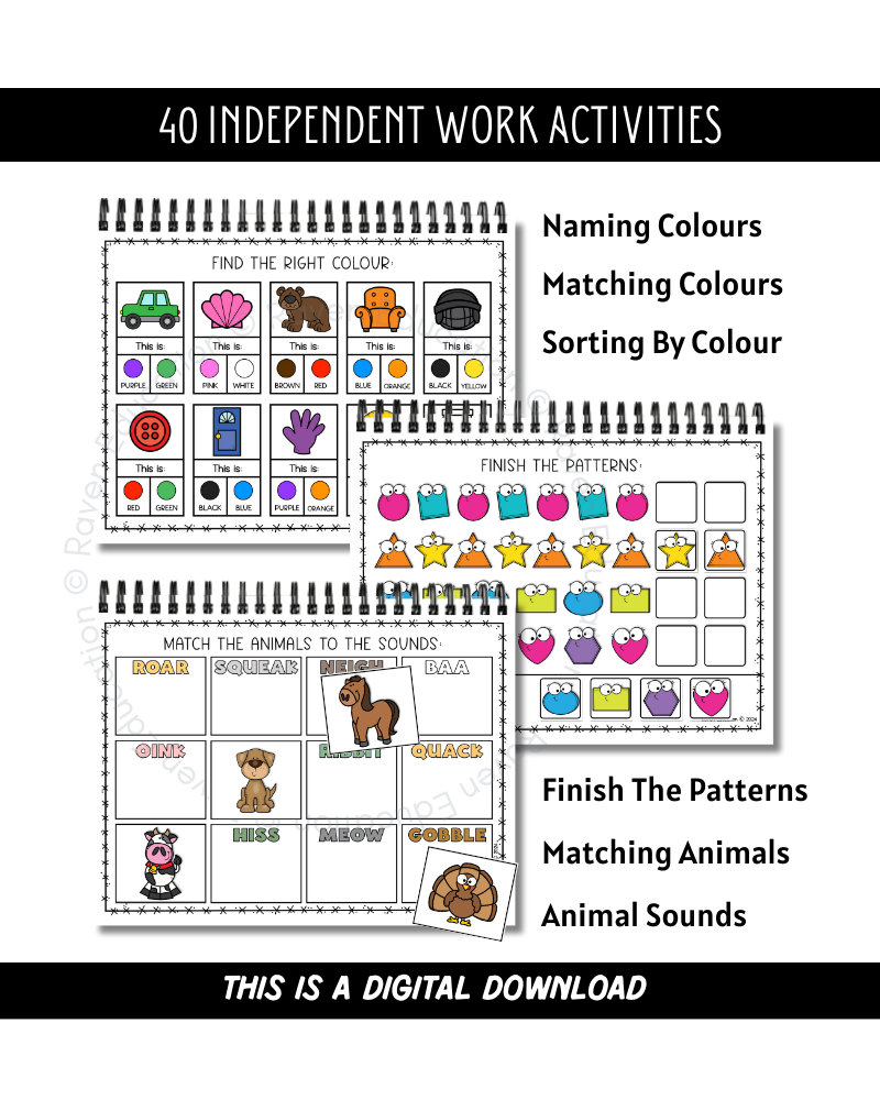 My Interactive Activity Binder | Special Education | Busy Book ...