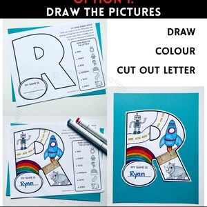 First Letter of Your Name Craft (my Name is | Beginning Letters | Name ...