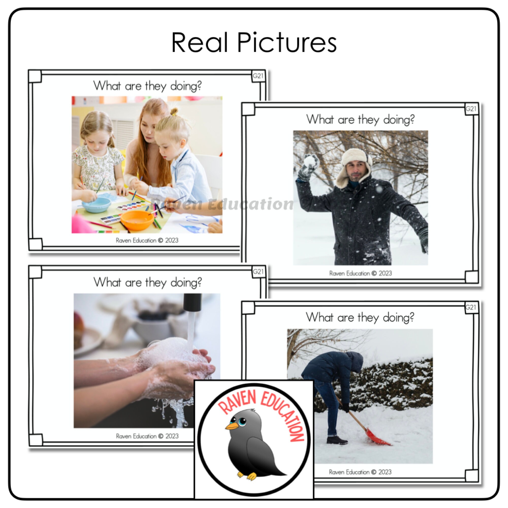 Labeling Verbs & Nouns Task Cards (aligned With ABLLS-R G21) - Etsy