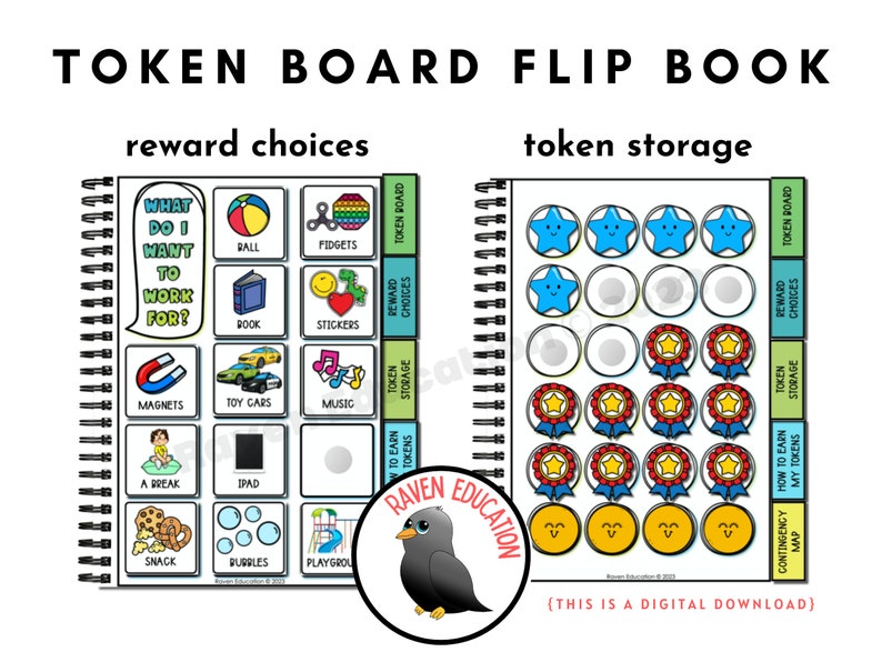 Token Board Flip Book | Visual Schedule | First - Then Board ...