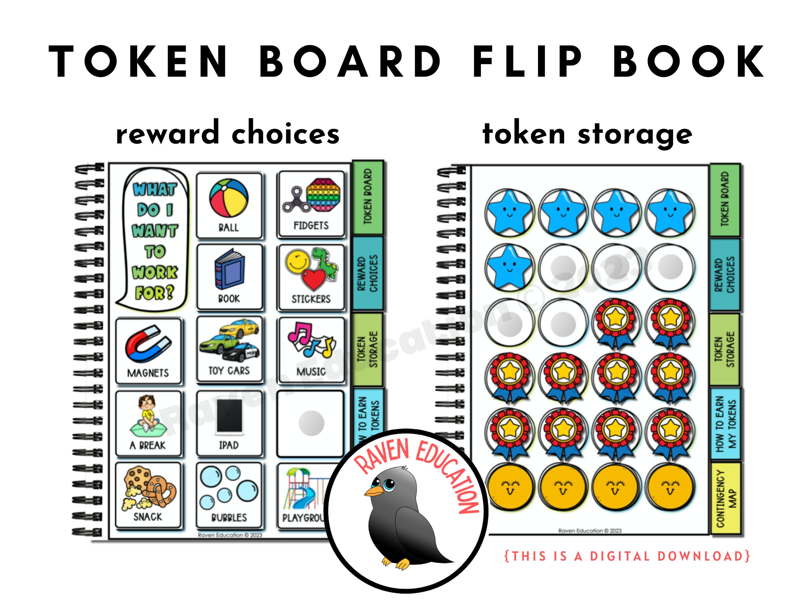 Token Board Flip Book | Visual Schedule | First - Then Board ...