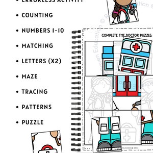 Community Helper Busy Book: Doctors (matching, Counting, Letters ...