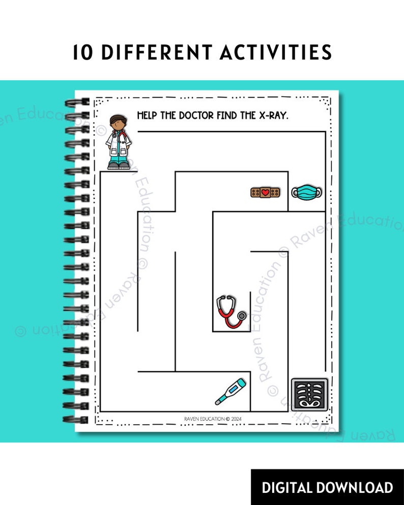 Community Helper Busy Book: Doctors (matching, Counting, Letters ...