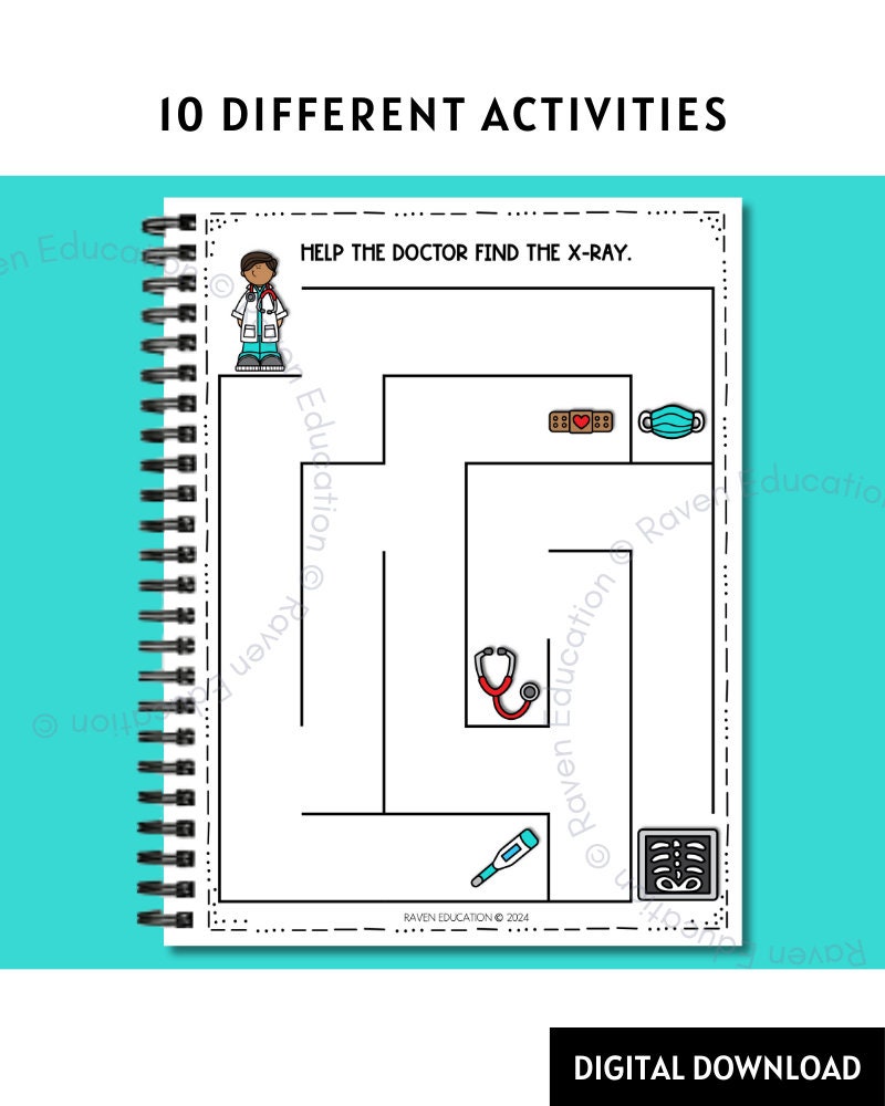Community Helper Busy Book: Doctors (matching, Counting, Letters ...