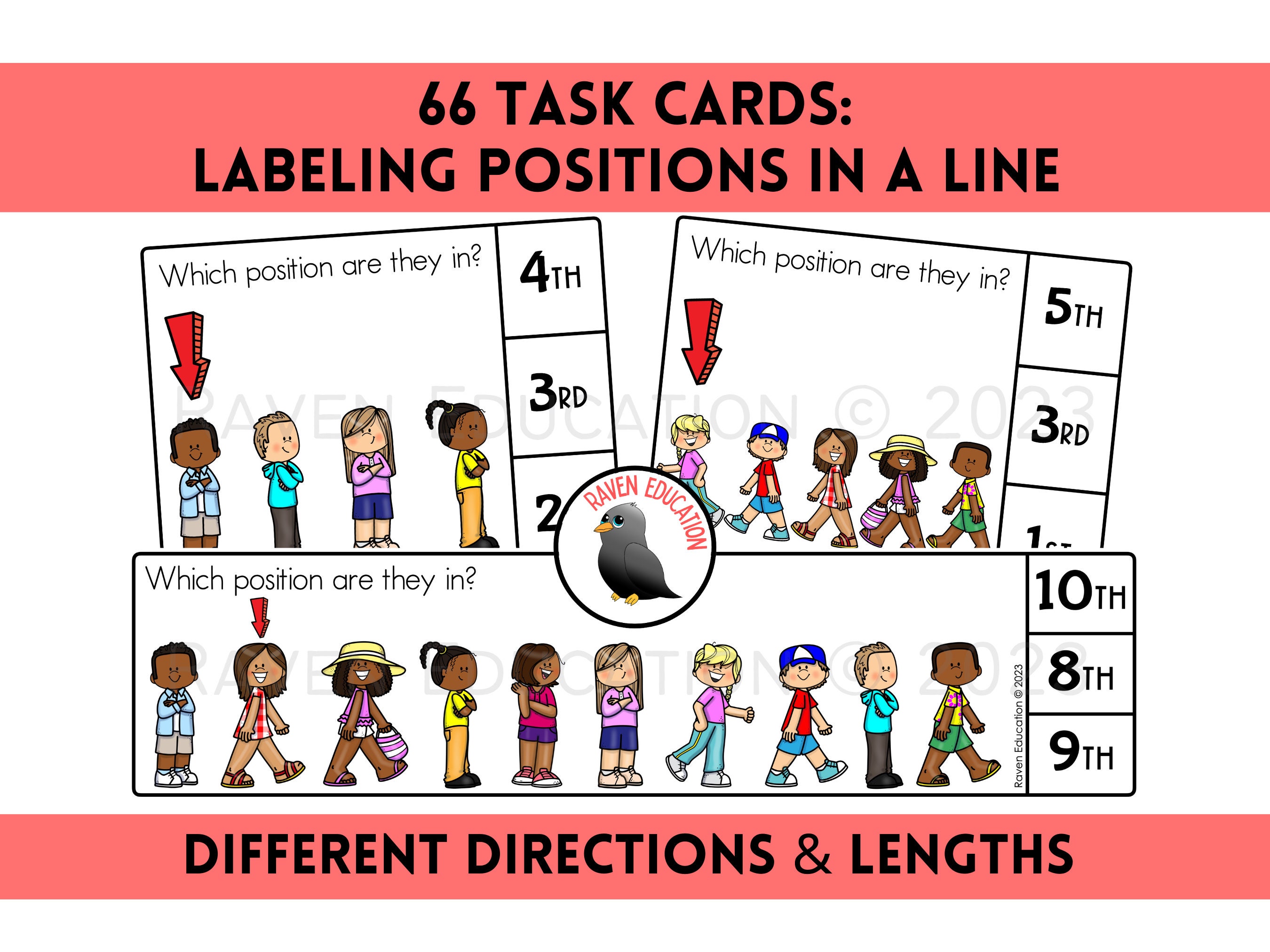 Ordinal Positions Task Cards: Labeling & Identifying Positions in A Line - Etsy