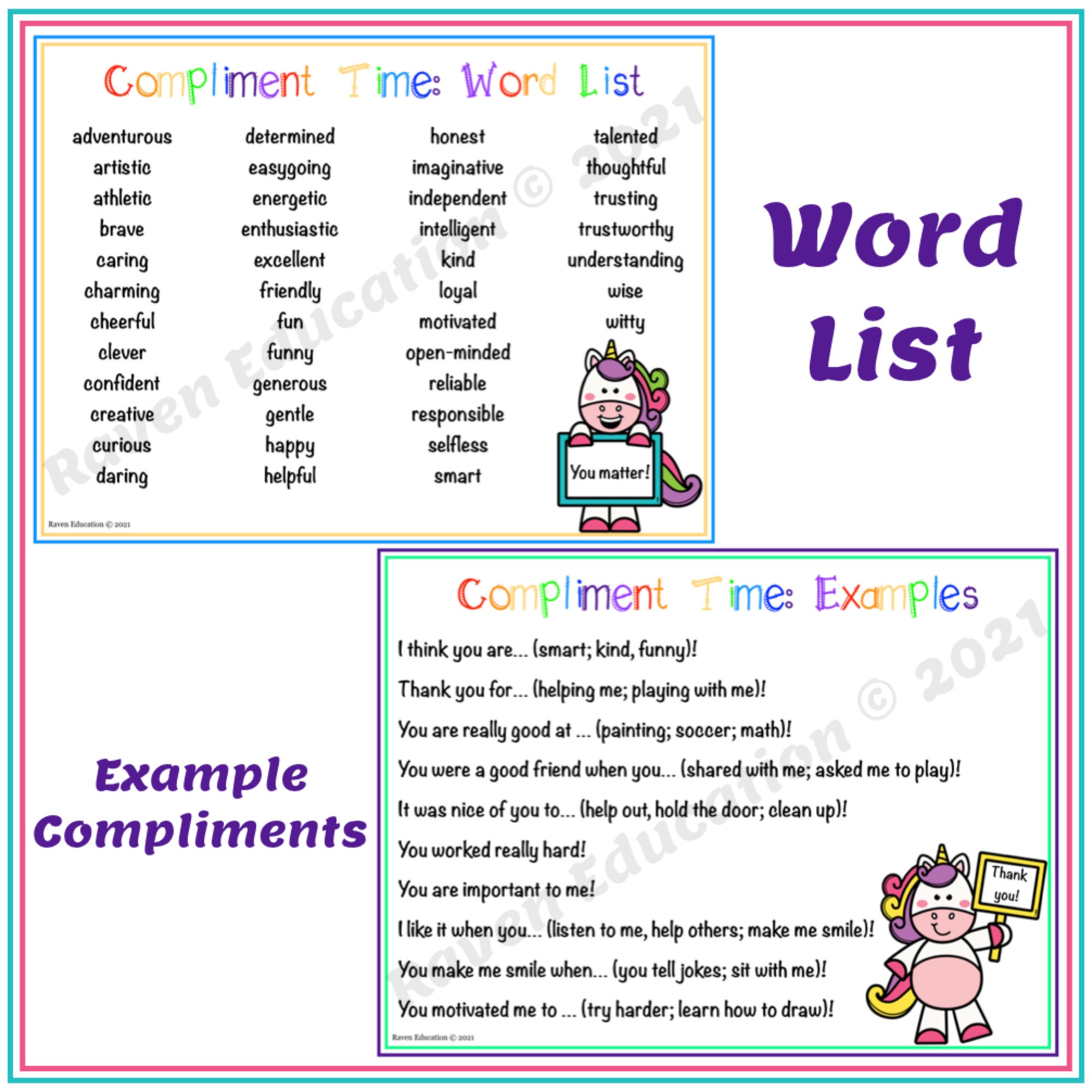 Compliment Time: A Compliment Giving Game (social Skills | Teaching ...