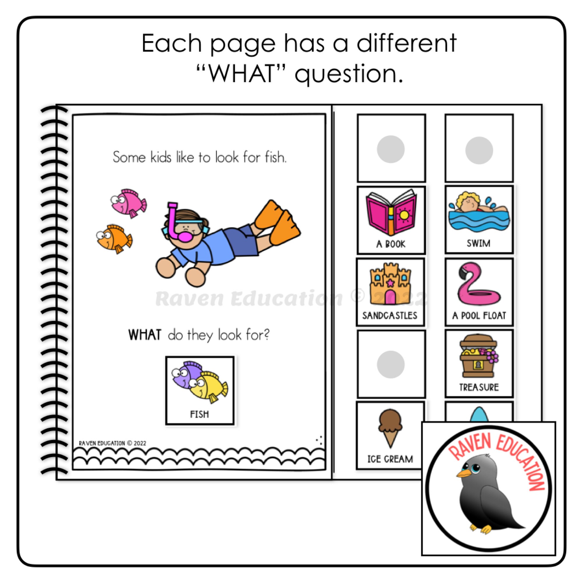 Summer - an Adapted Book: Answering "what" Questions - Etsy