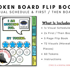 Token Board Flip Book | Visual Schedule | First - Then Board ...