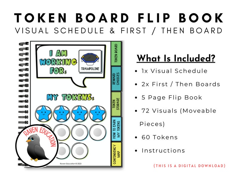 Token Board Flip Book | Visual Schedule | First - Then Board ...