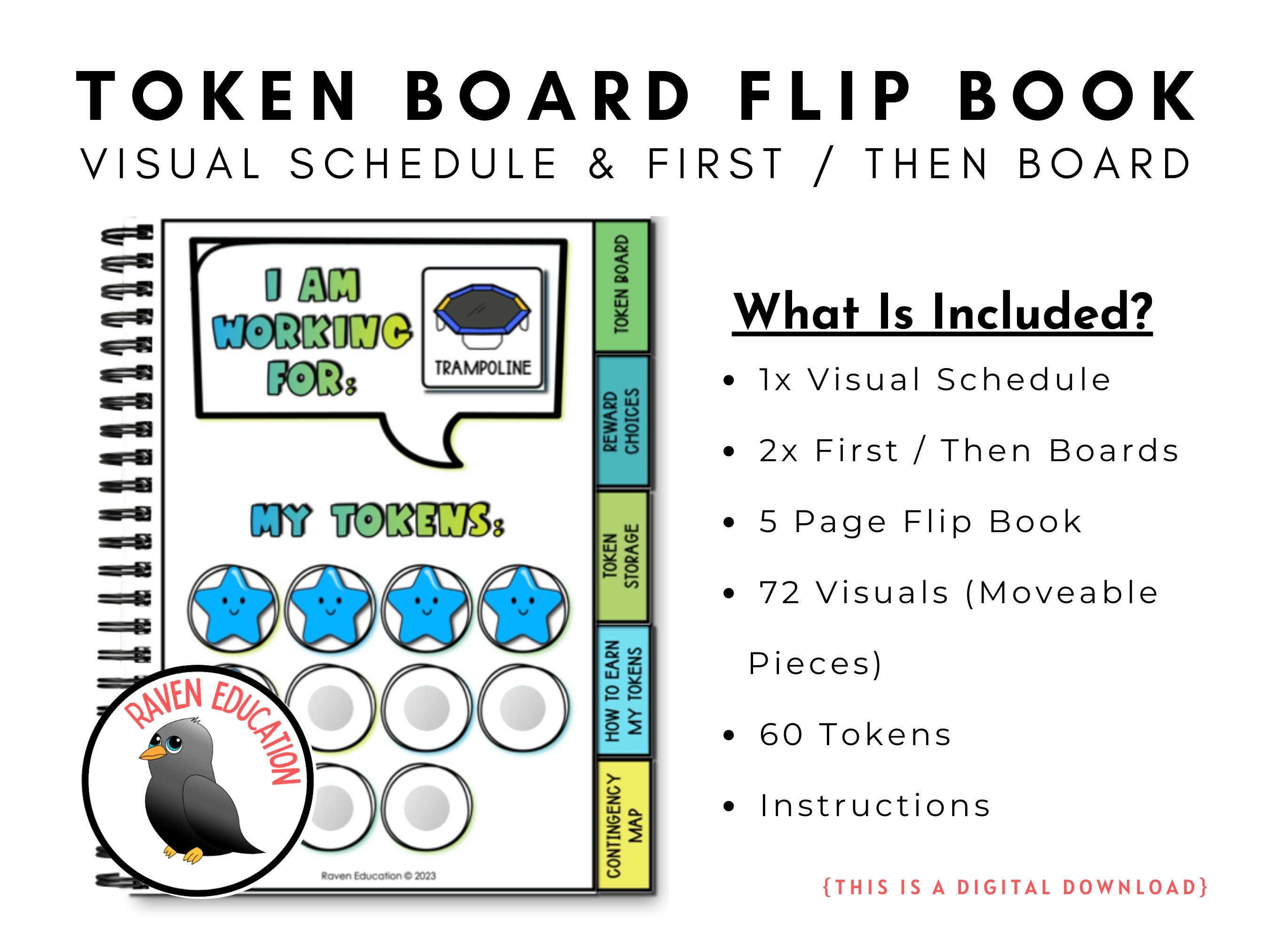 Token Board Flip Book | Visual Schedule | First - Then Board ...