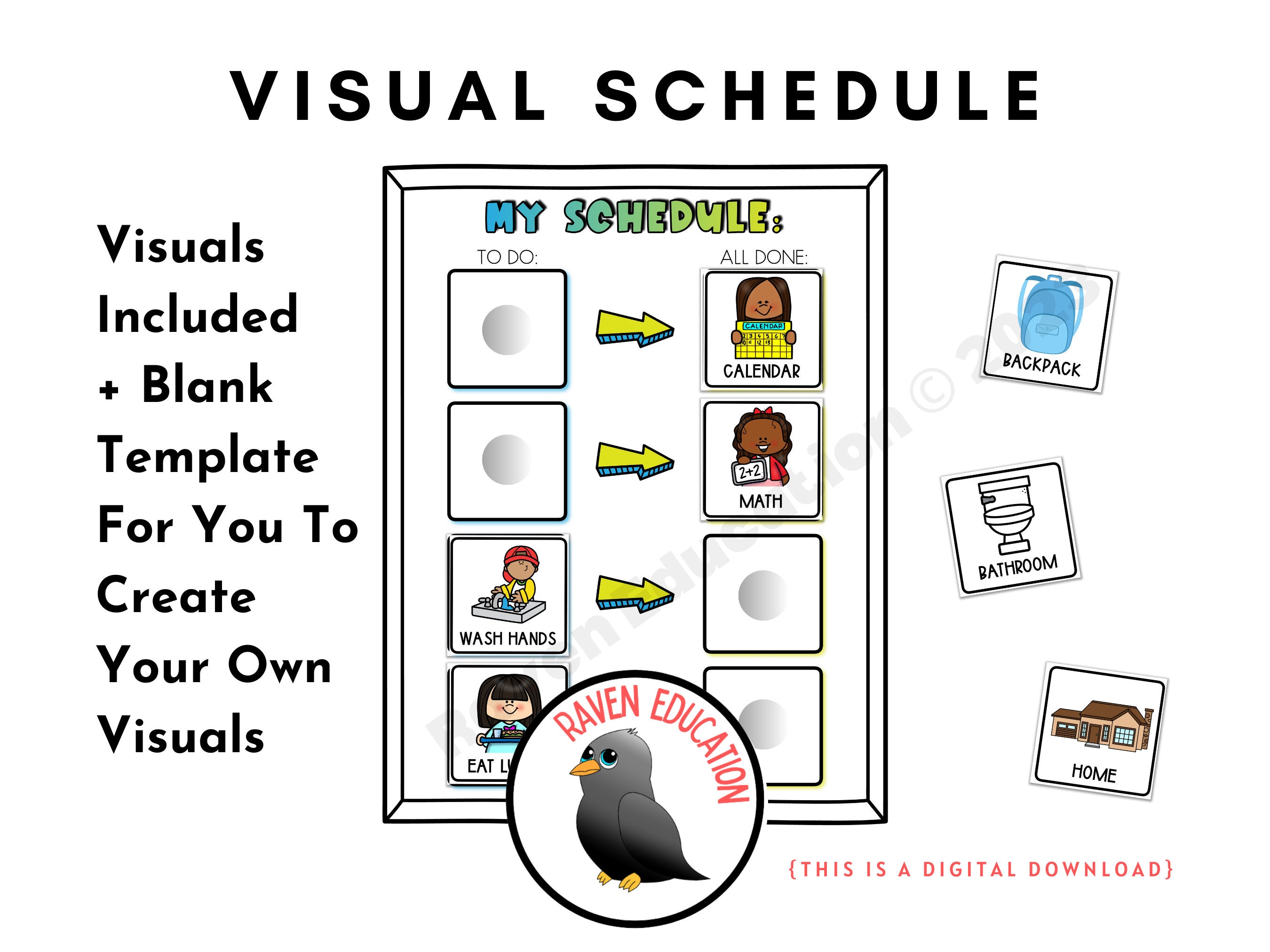 Token Board Flip Book | Visual Schedule | First - Then Board ...