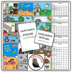 Locate Objects in Pictures: Picture Cards & Score Cards (aligned With ...
