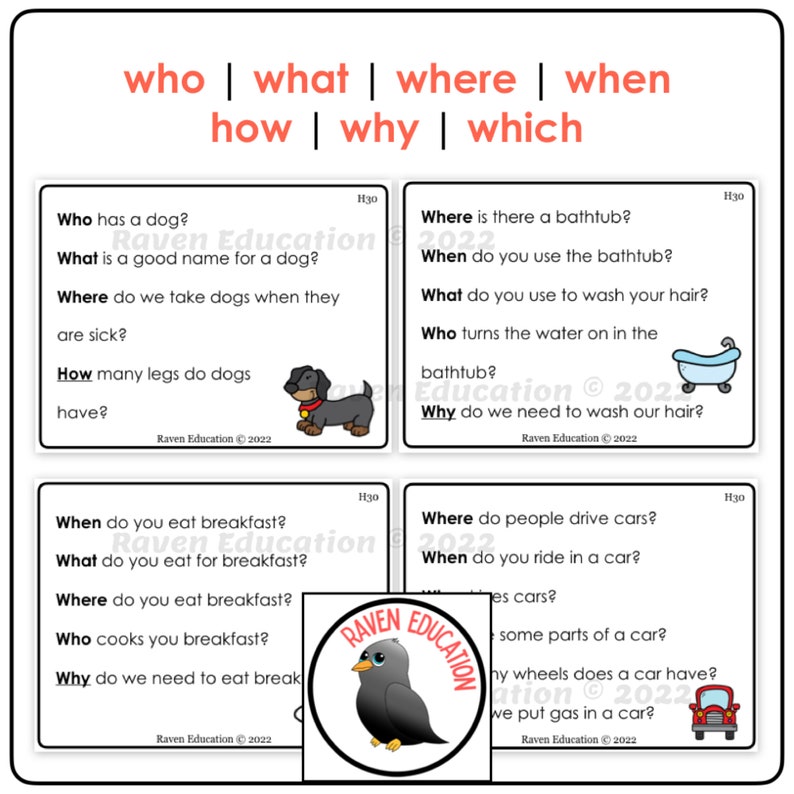 Mixed Question Cards (ABLLS-R Aligned H30) - Etsy