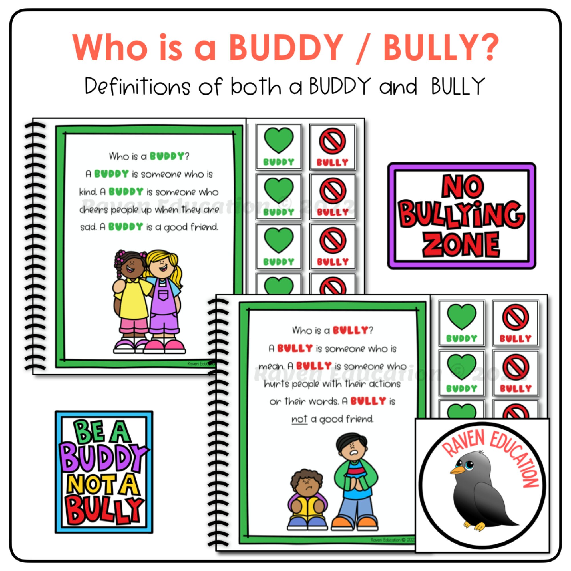 Be A Buddy Not A Bully - Interactive Book - Etsy
