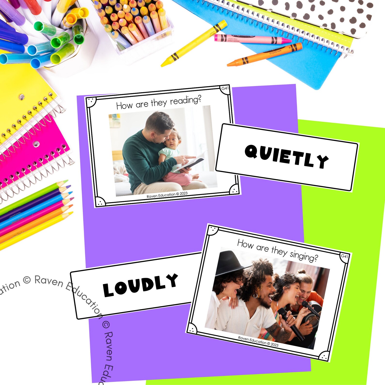 Label Adverbs Task Cards & Worksheets (aligned With ABLLS-R G41) - Etsy