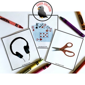 100 Common Objects Flash Cards - Etsy