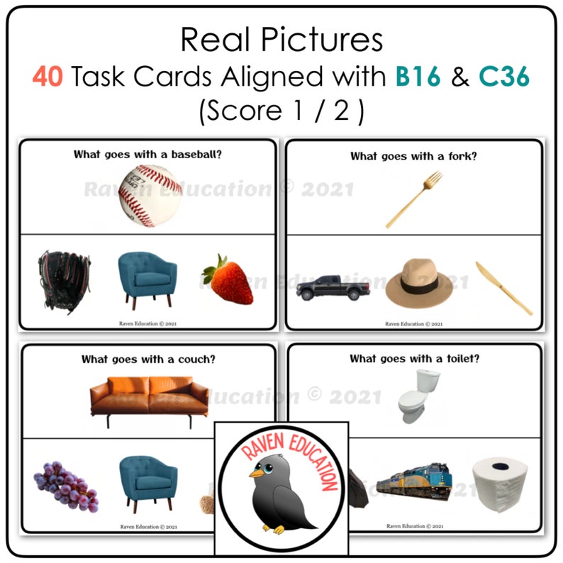 Associated Pictures Task Cards (aligned With ABLLS-R B16 & C36) - Etsy