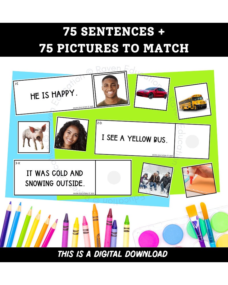 Read & Match: Reading Comprehension Activity matching Literacy Task ...