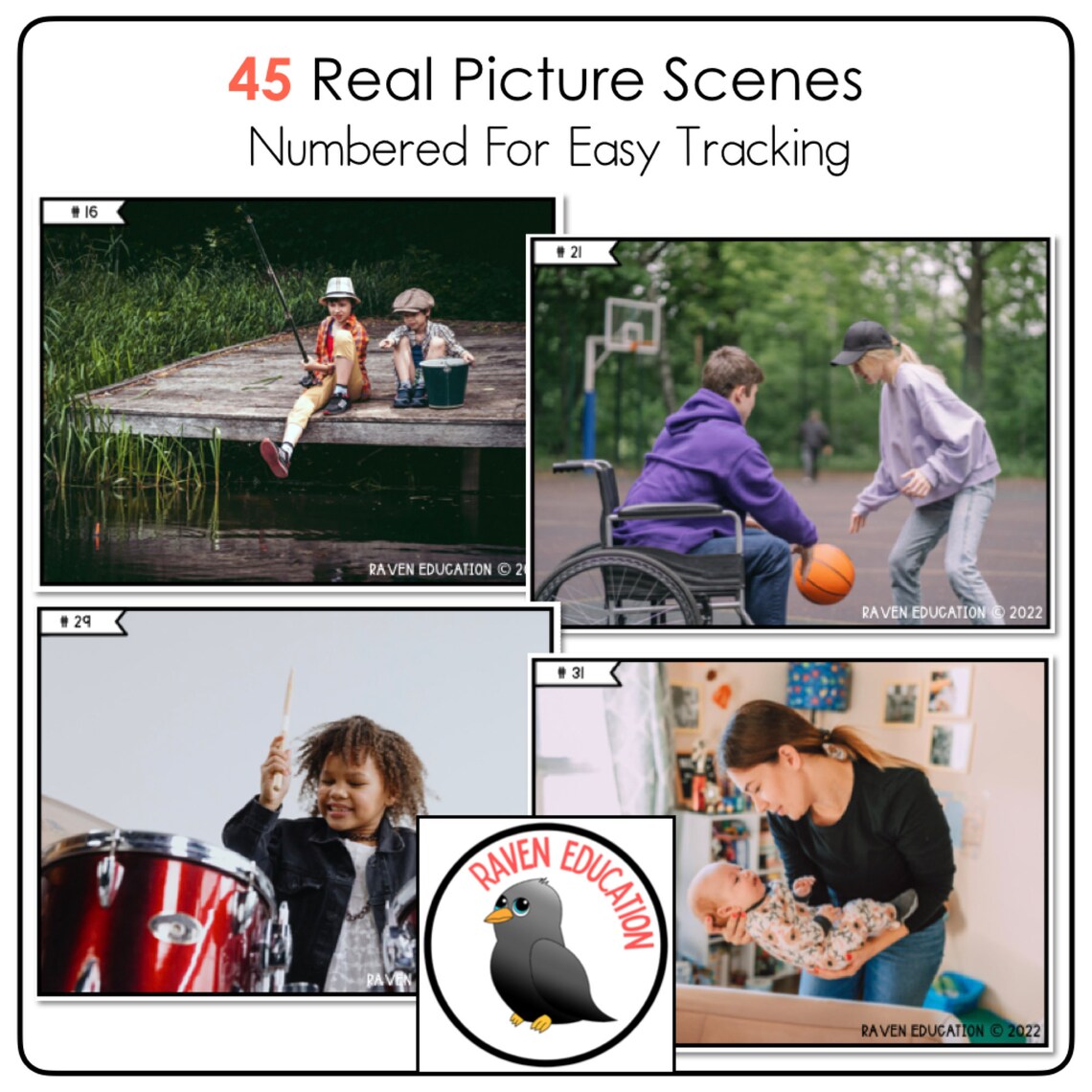 45 Real Picture Scenes (labeling, Describing, Story Telling, Creative ...