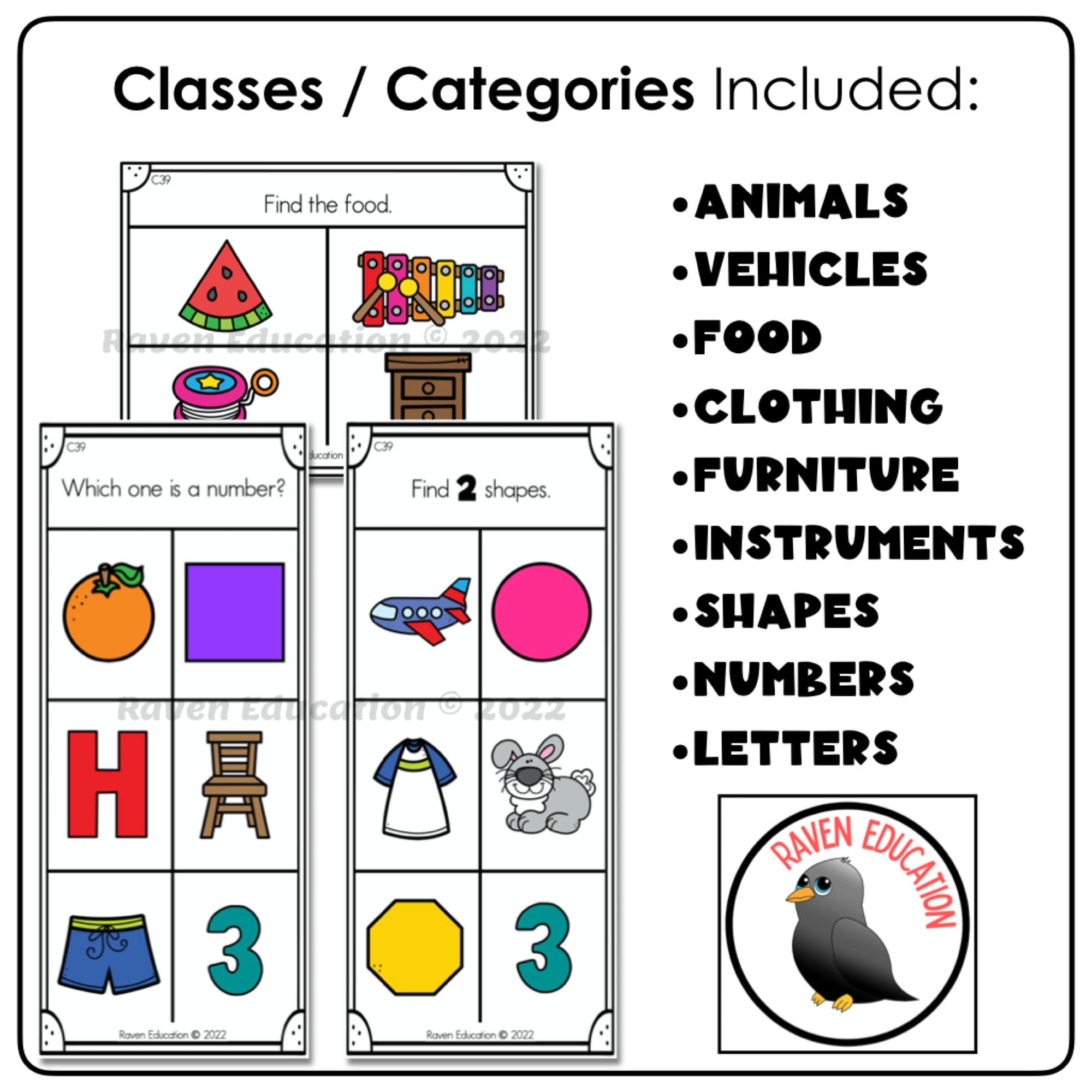 Select by Class / Category Task Cards (aligned With ABLLS-R C39) - Etsy