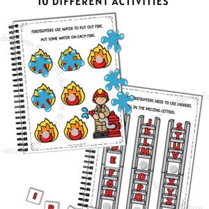 Community Helper Busy Book: Firefighters (matching; Counting; Alphabet ...