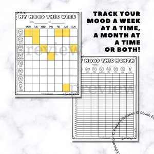 Emotions (mood) Check-in and Tracking Worksheets | Kids | Special ...