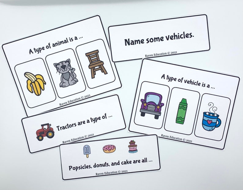 Intraverbal: Class / Category Task Cards aligned With ABLLS-R H14, H15 ...