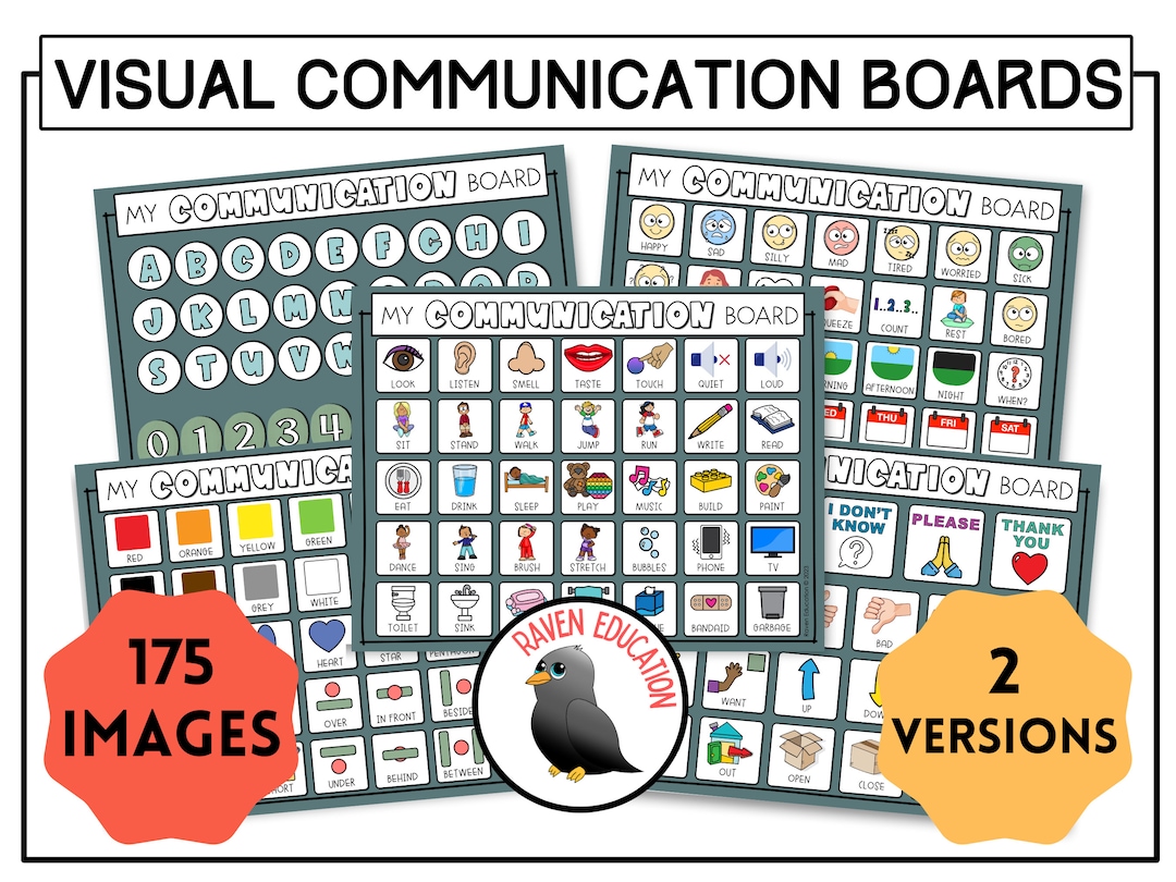 Visual Communication Boards (autism, Nonverbal, Special Education ...