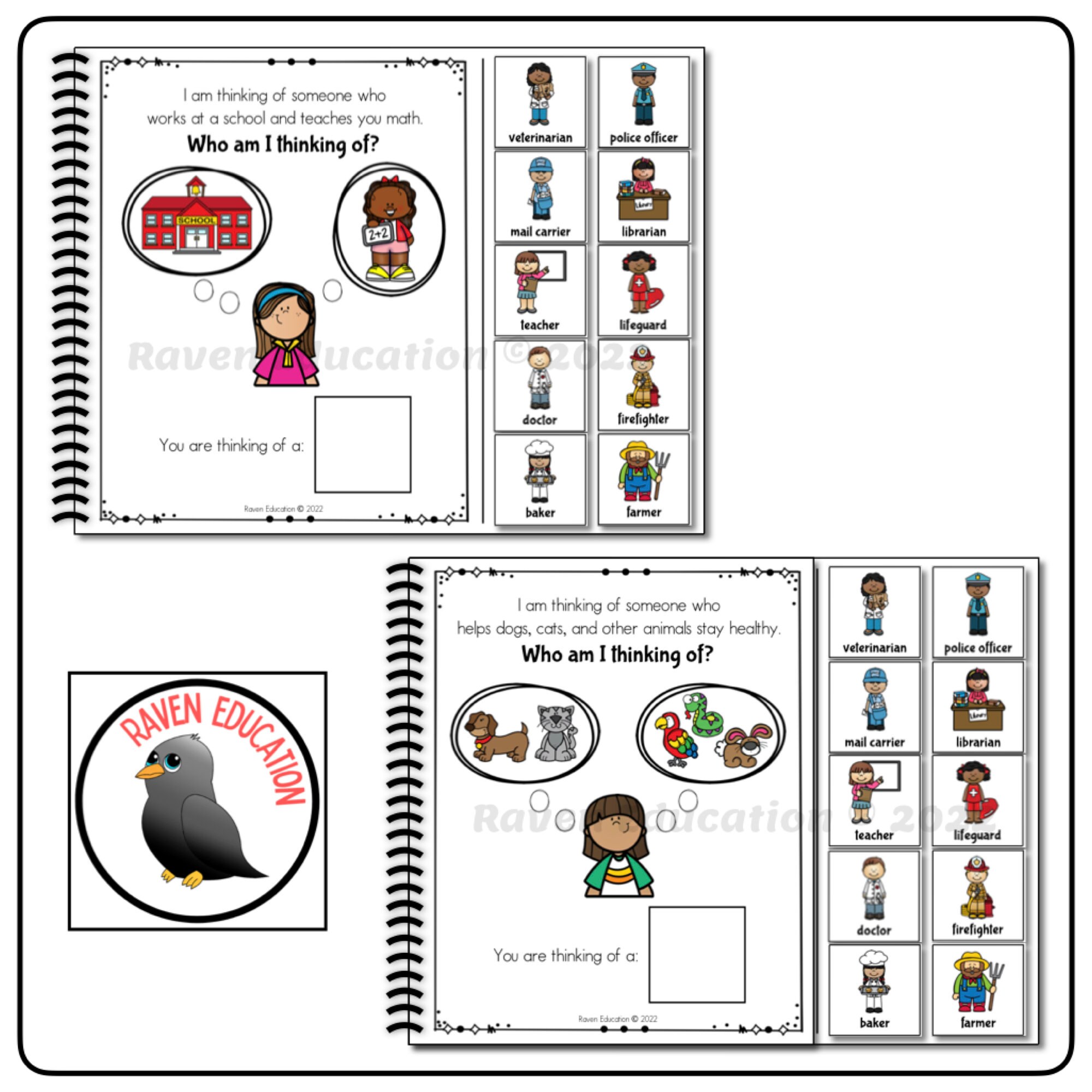 Who Am I Thinking Of an Adapted Book About Community Helpers - Etsy