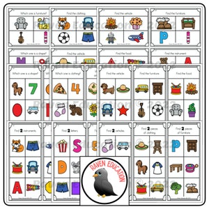 Select by Class / Category Task Cards (aligned With ABLLS-R C39) - Etsy