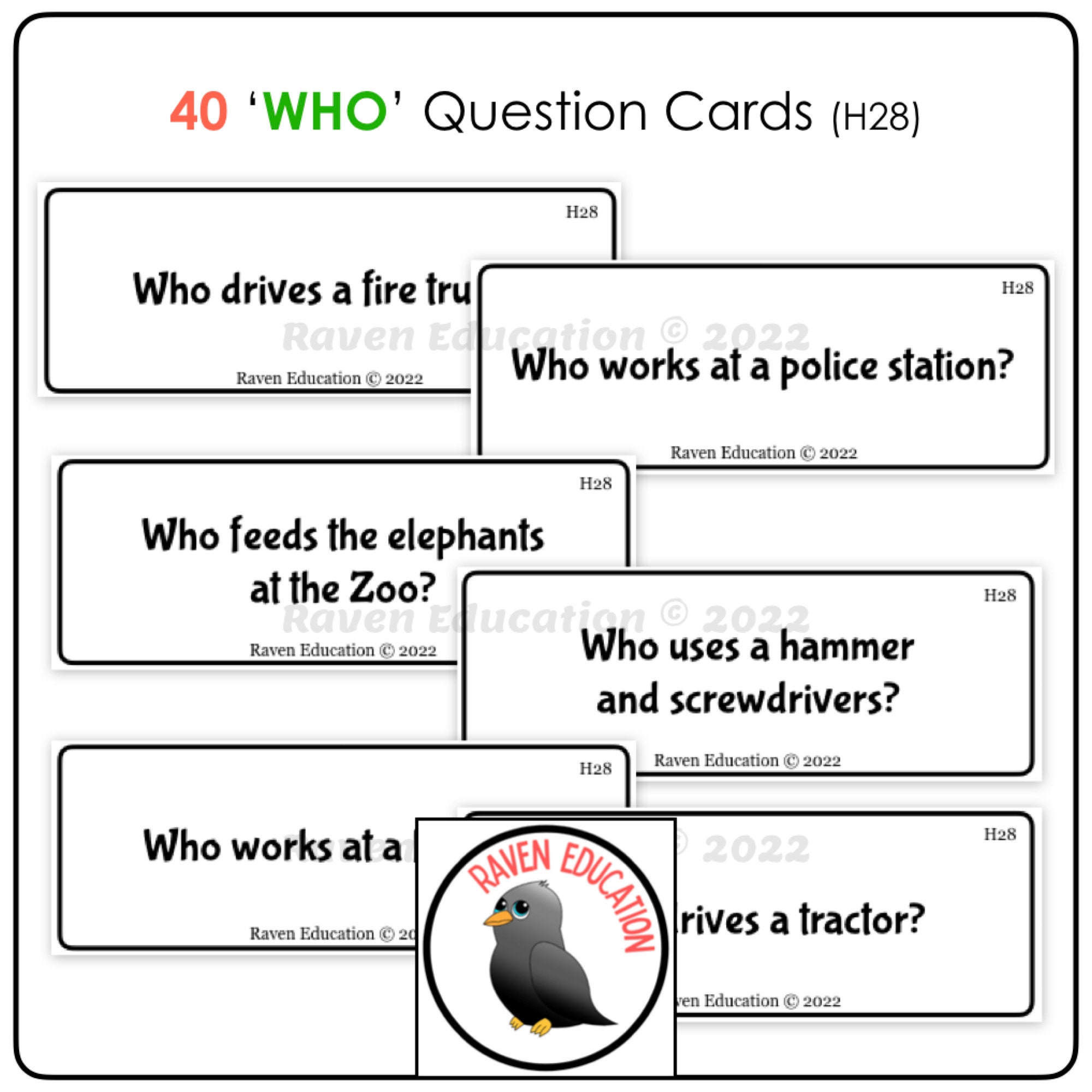WHO + WHOSE Question Cards (ABLLS-R Aligned H28) - Etsy