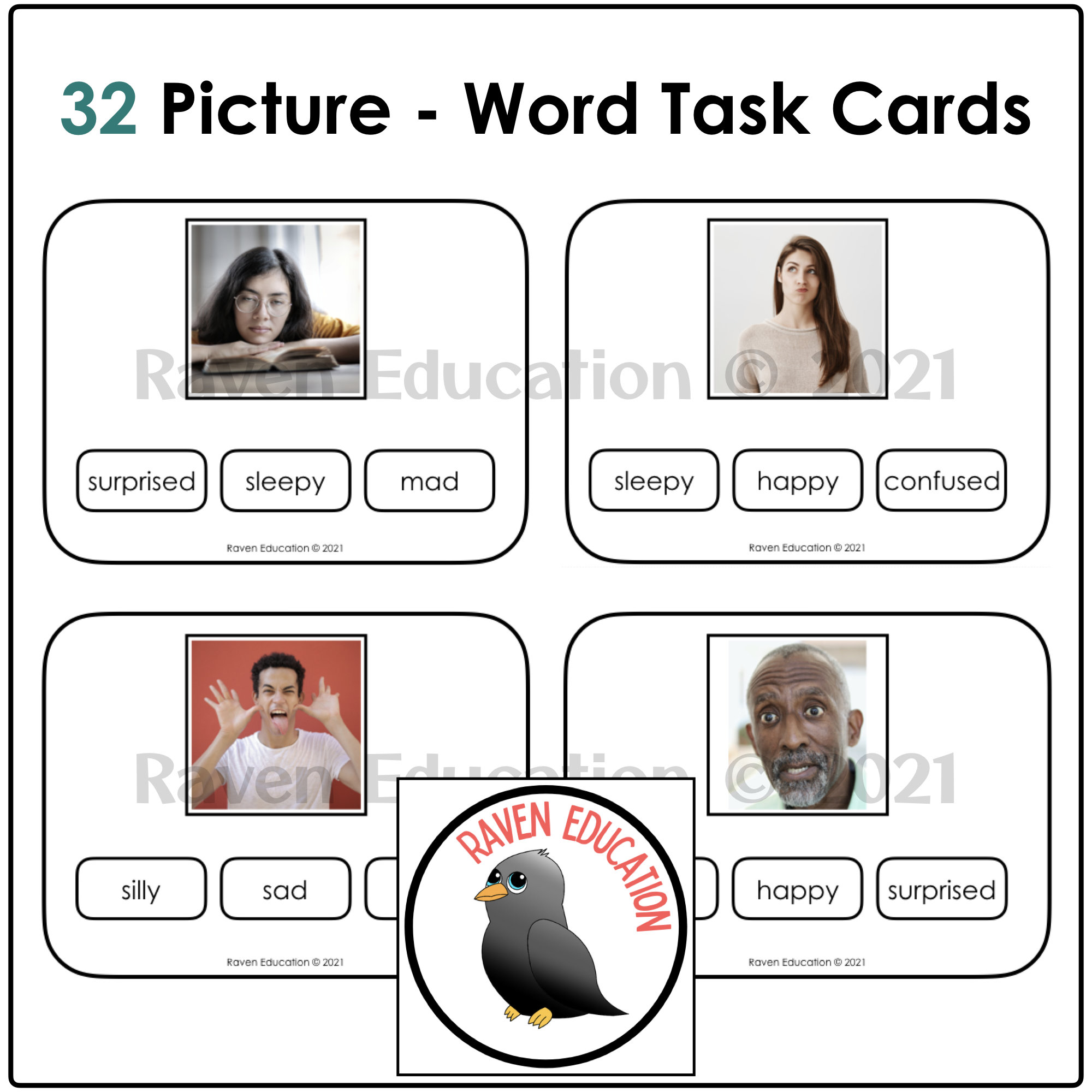 Labeling Emotions Task Cards (8 Emotions | 96 Cards) - Etsy