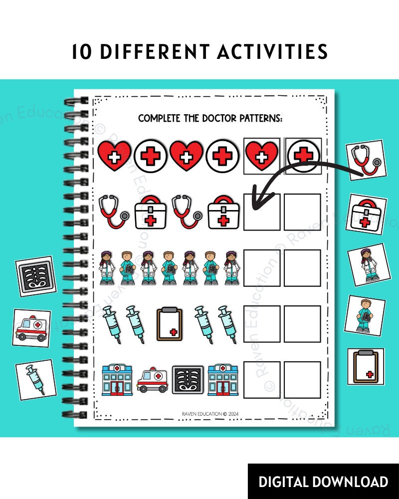 Community Helper Busy Book: Doctors (matching, Counting, Letters ...