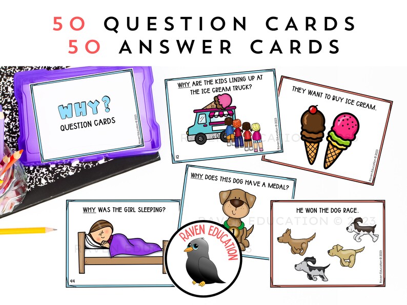Answering WHY Questions - Question Cards, Answer Cards, Worksheets ...