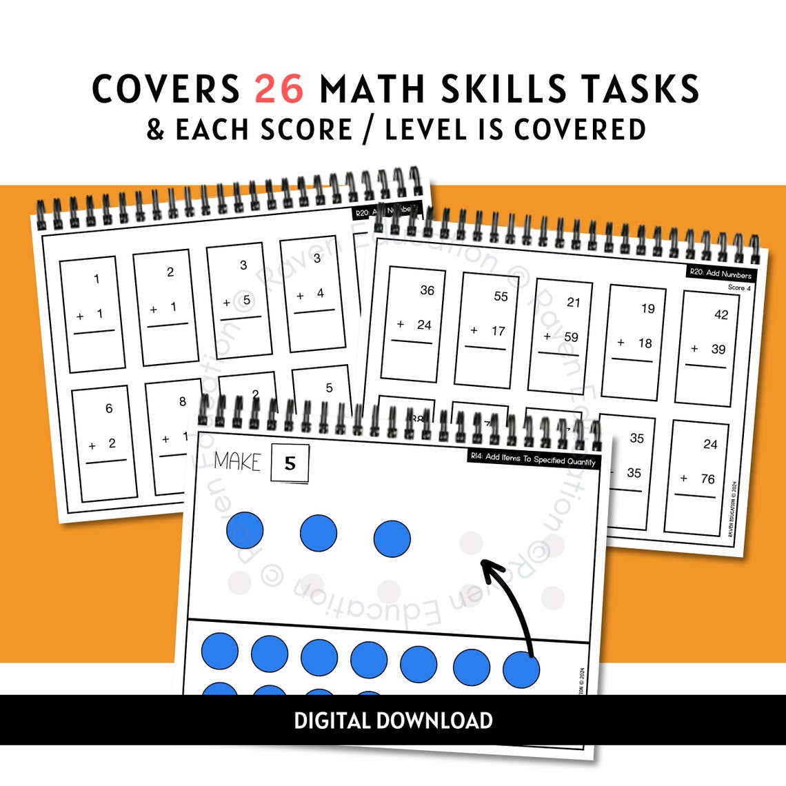 Math Skills Assessment Binder - Aligned With ABLLS-R R Tasks (special ...