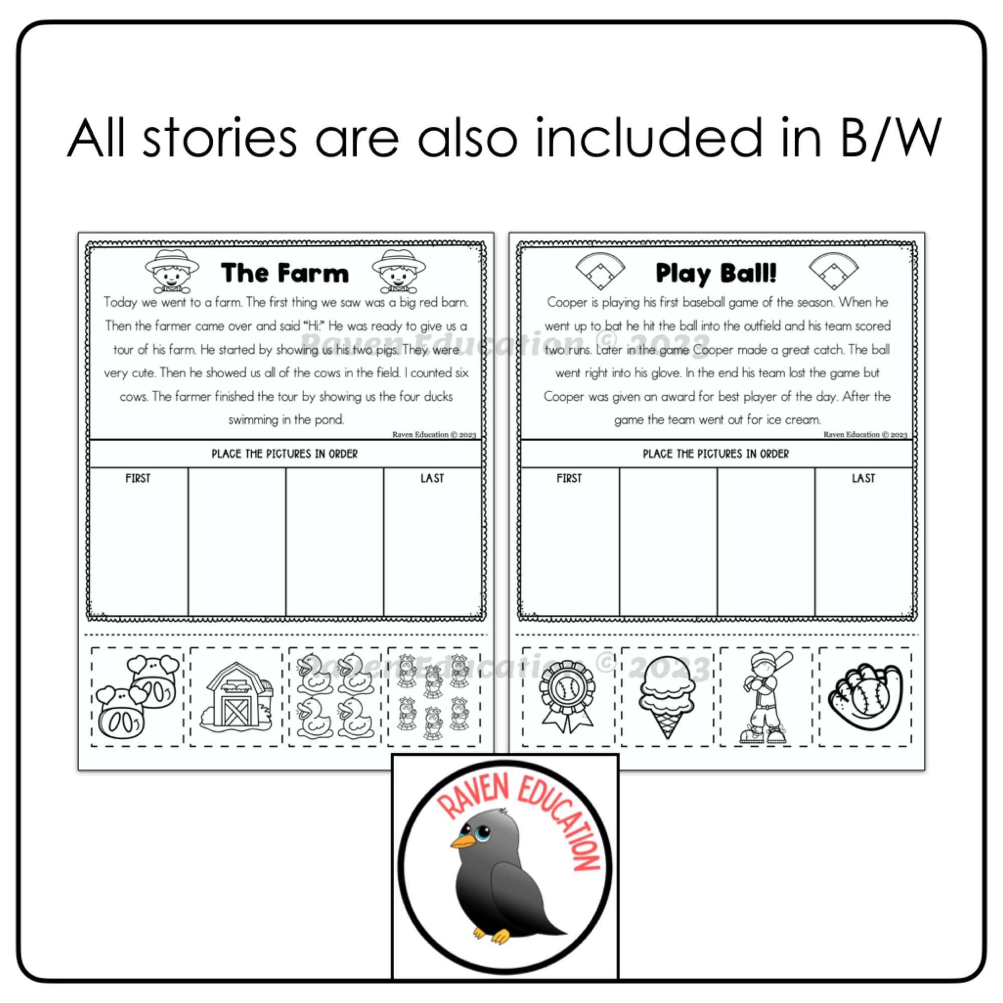 Spring Sequencing Stories - Reading Comprehension (file Folder or Cut ...